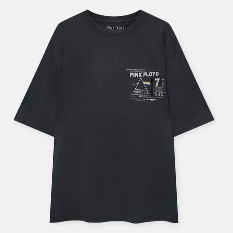 Футболка Pull&Bear Faded Pink Floyd, черный купить по цене от 3919 ₽ в ...