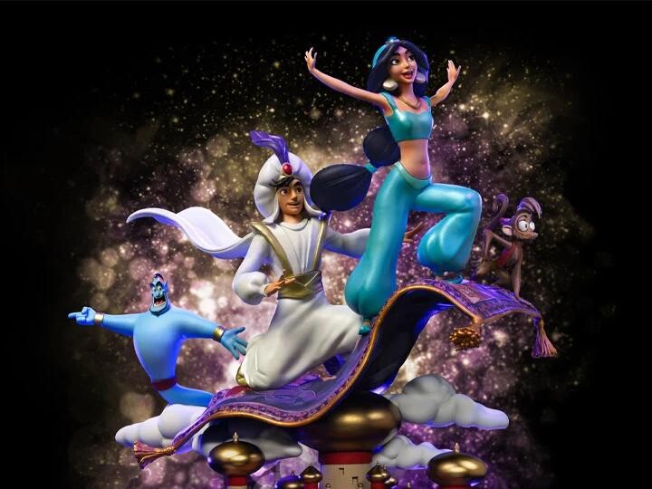 Статуэтка Disney Classics Aladdin and Jasmine Deluxe (Disney 100th ...