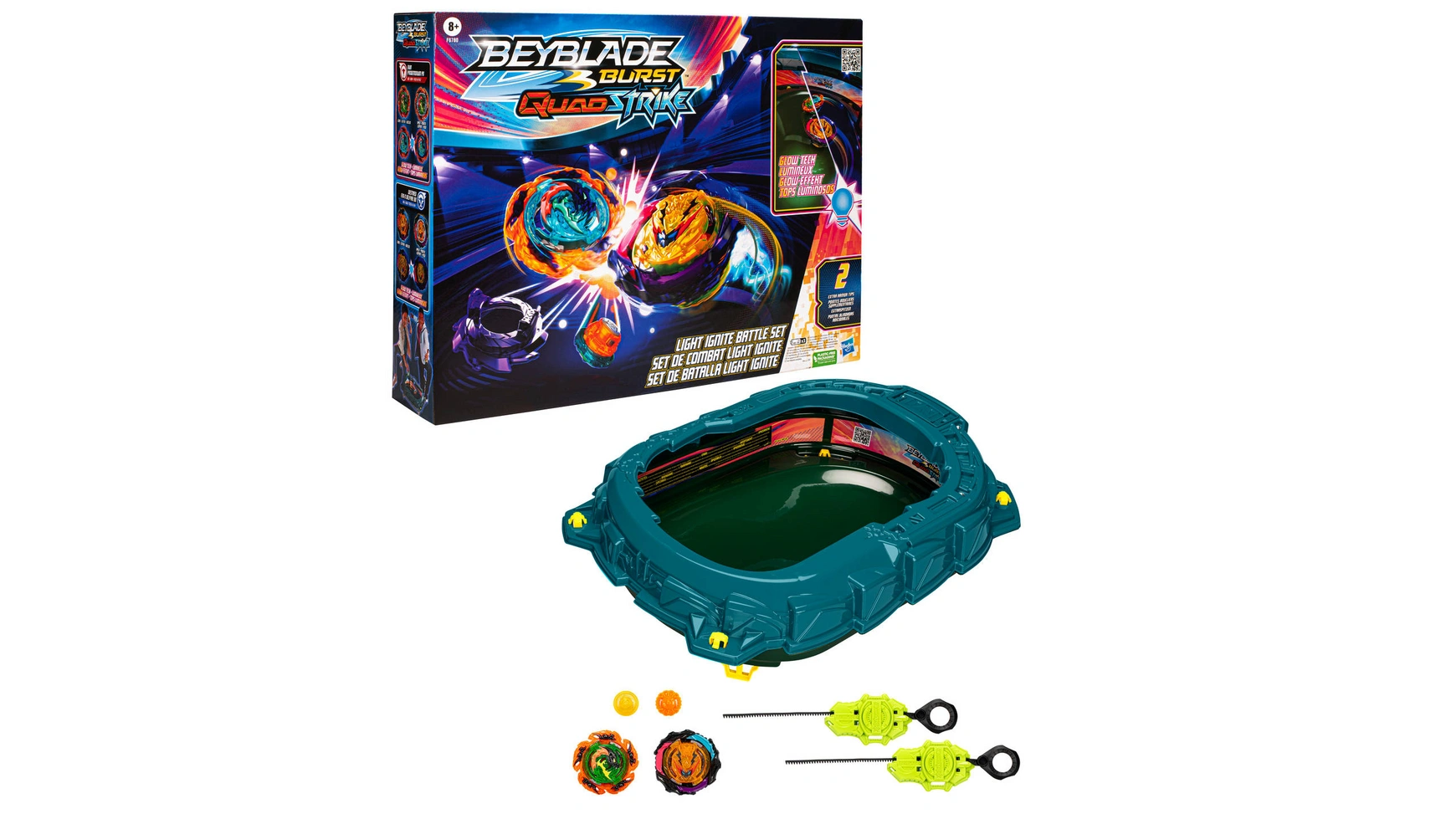 Hasbro Боевой набор Beyblade Burst QuadStrike Light Ignite Battle Set ...