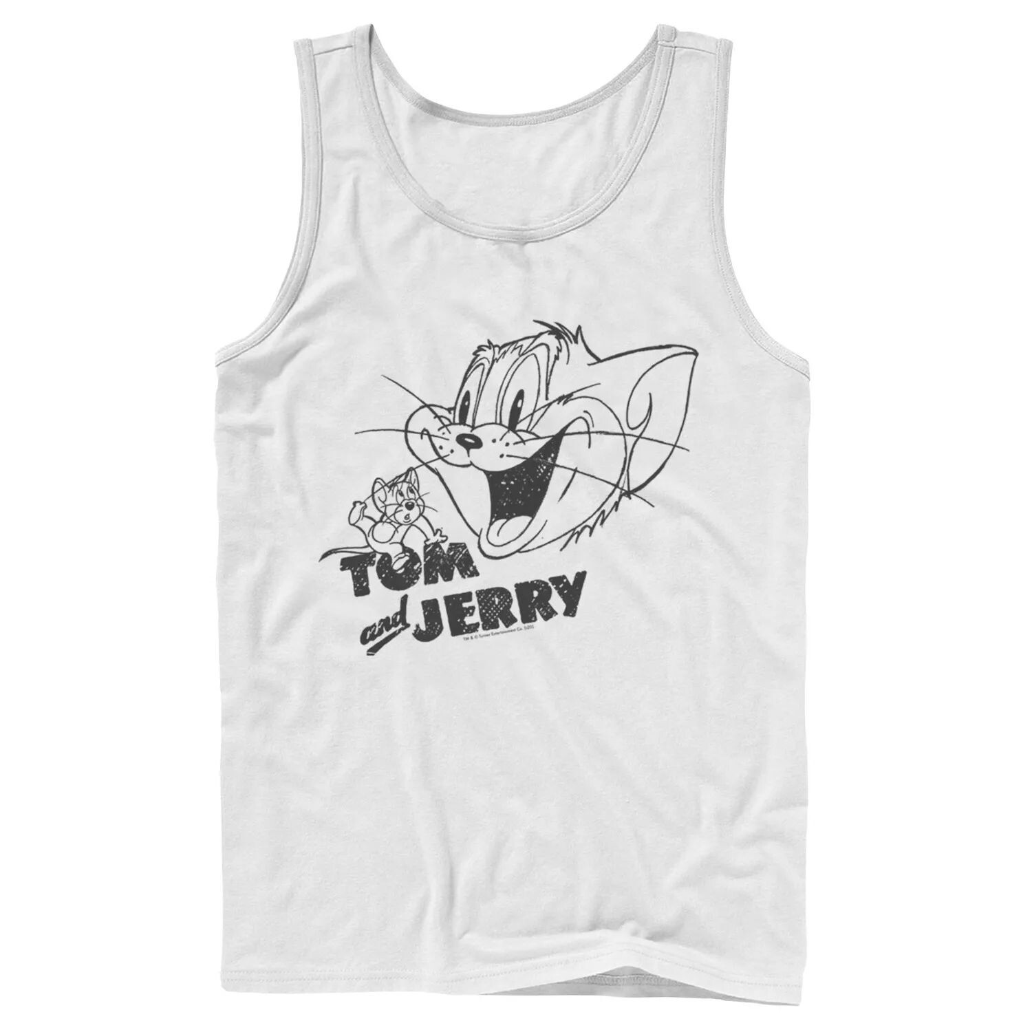 Мужская майка с логотипом Tom And Jerry Line Art Portrait Licensed ...